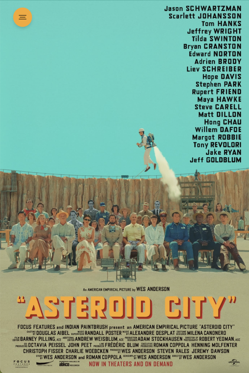 ASTEROID CITY: WES ANDERSON’S FIRST POEM – Dianne Pearce Writes